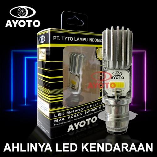 Jual TERMURAH ! Lampu LED Motor ORIGINAL AYOTO T19 M2A H6 AC/DC 16WATT ...