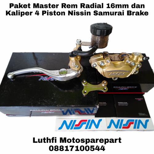 Jual Paket Master Rem Radial 16mm dan Kaliper 4 Piston Nissin Samurai Brake - Kab. Bandung ...