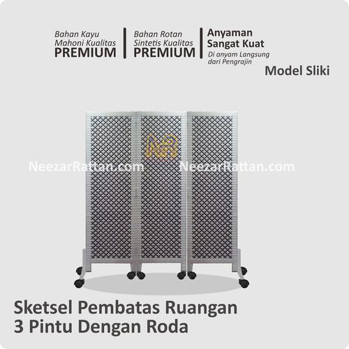 Jual Sketsel 3 pintu PAKAI RODA no 23. Pembatas Penyekat Partisi ...
