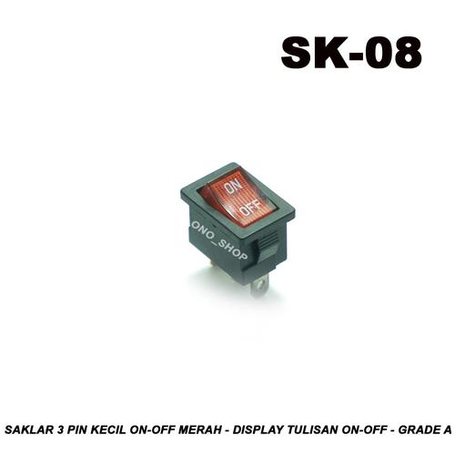 Jual Saklar 3 Pin Kecil ON-OFF Merah - Display Tulisan ON-OFF - Grade A ...