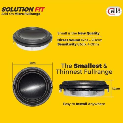 Jual SPEAKER MICRO FULLRANGE CELLO SOLUTION FIT UKURAN 1,5 INCH - Kota ...