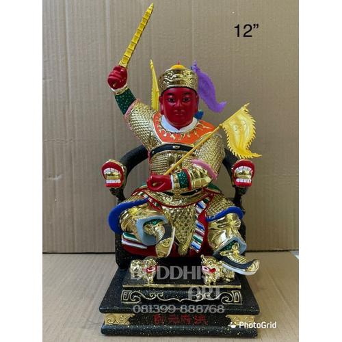 Jual patung dewa hong hu guan xuai /ang hu guan xue 12 inch kayu 01 ...