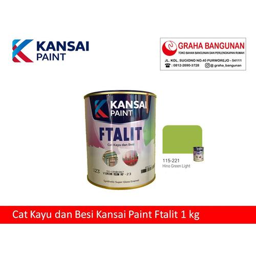 Jual Cat Kayu dan Besi Kansai Paint Ftalit 1 kg 221 - Hino Green Light - Kab. Purworejo - Graha ...