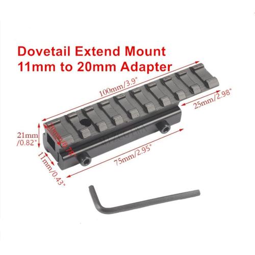 Jual RAISER PICATINNY RAIL Adapter Converter MOUNT REL PENINGGI 11mm to ...