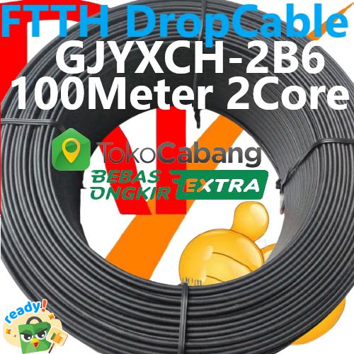Jual FO DW 2C 100M Kabel Fiber Optic Drop Wire 2 Core 100 Meter Single ...
