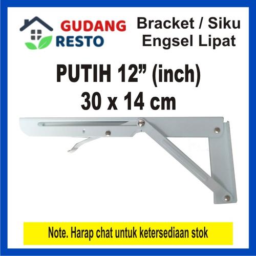 Jual 12" inch Bracket Lipat / Siku / Engsel FOLDING Rak / Meja ...