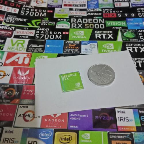 Jual Stiker laptop komputer nvidia geforce gtx green classic 1,8x1,8cm ...