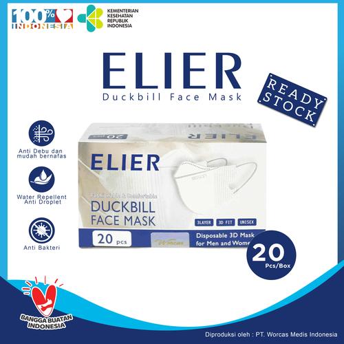 Jual ELIER Masker Duckbill 3Ply Isi 20 Pcs - Premium Duckbill Face Mask ...