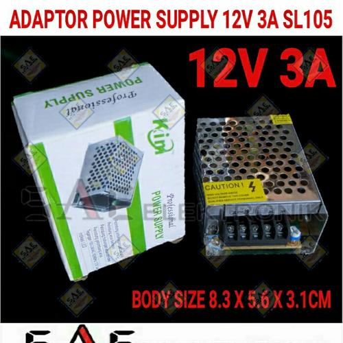 Jual ADAPTOR 12V 3A POWER SUPPLY SWITCHING 12V 3A ADAPTOR LED STRIP ...