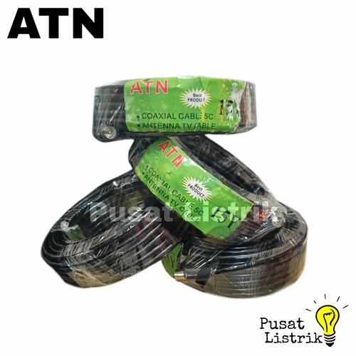 Jual Kabel Antena TV RG 6 15Yard ATN Antenna TV Cable Coaxial + Jack 5C ...