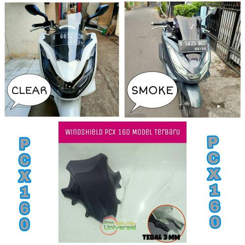 Jual windshield pcx 160 / visor pcx 160 visor pcx new 160 cc - smoke ...