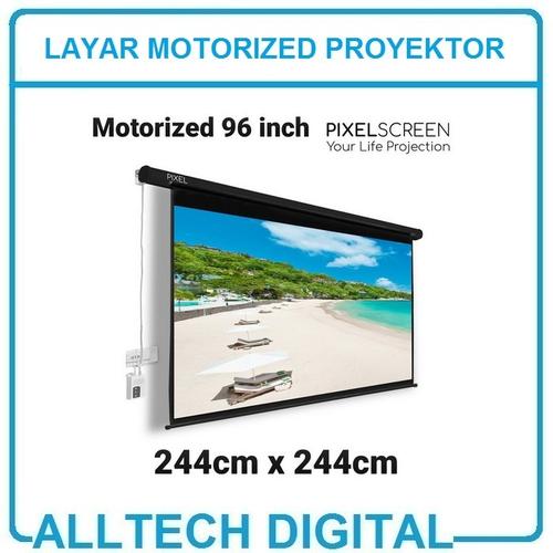 Jual Pixel Layar Proyektor Motorized 96 Inch Remote Otomatis - Kota ...