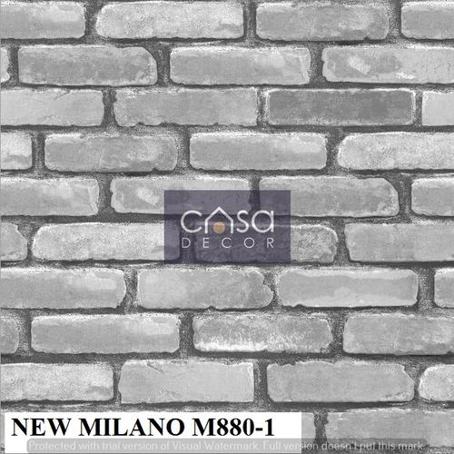 Jual Wallpaper Motif Bata NEW MILANO seri M880-1/2/3/5/6 - Abu-abu ...