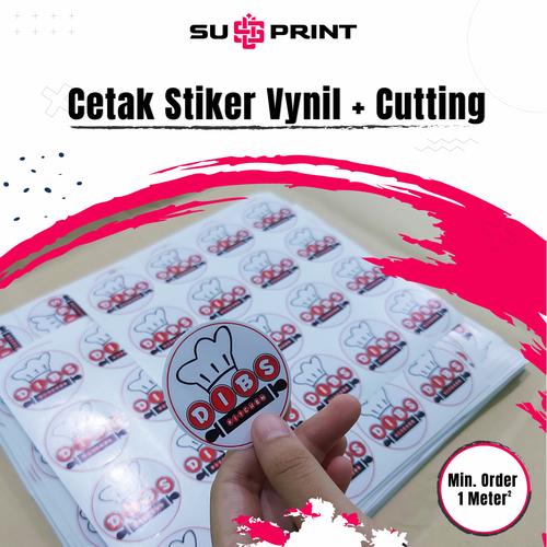 Jual Cetak Sticker/Label Vinyl Custom per meter² - Sudah Desain, 4 cm ...