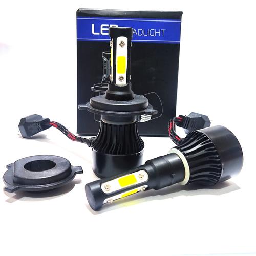 Jual LAMPU DEPAN MOBIL LED H4 HIGH LOW PUTIH TERANG X7 4 SISI LED ...