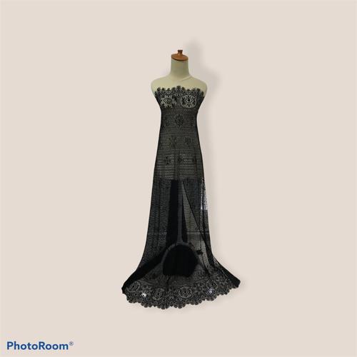 Jual KAIN BRUKAT/ BROKAT ELP-7 BLACK (HITAM) (L: 153 cm) (P: +/- 3 ...