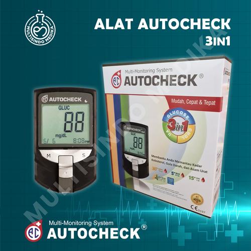 Jual Alat Autocheck 3 in 1 / GCU / Gula / Kolesterol /Asam Urat ...