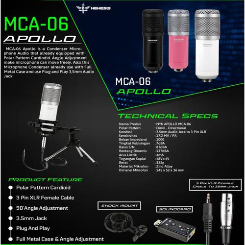 Jual Mic condenser NYK Nemesis MCA-06 Apollo - Merah Muda - Jakarta ...