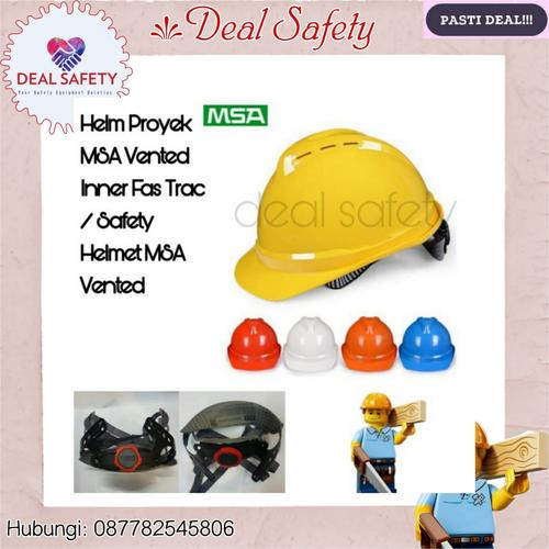 Jual Helm Proyek MSA Vented Inner Fas Trac / Safety Helmet MSA Vented ...