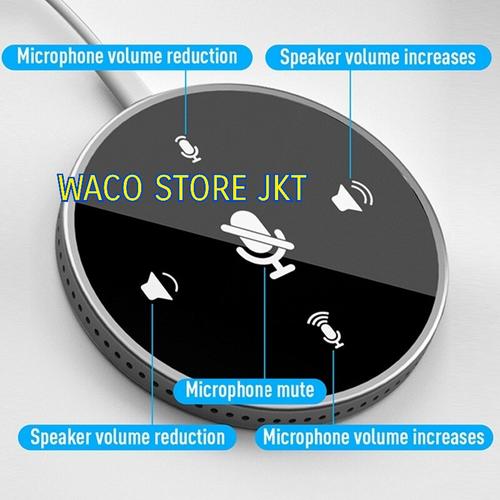 Jual Microphone Table Conference Call Meeting Mikrofon Mic Mute Noise ...