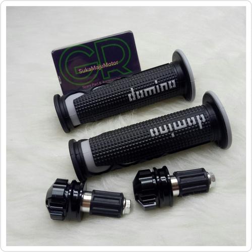 Jual paket handgrip domino new shark+ jalu stang fastbikes hitam ...