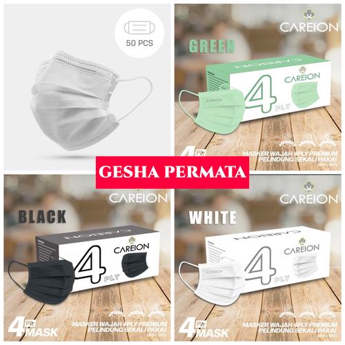 Jual Masker 4 Ply Earloop Premium Masker Medis 4ply Face Mask Isi 50pcs ...