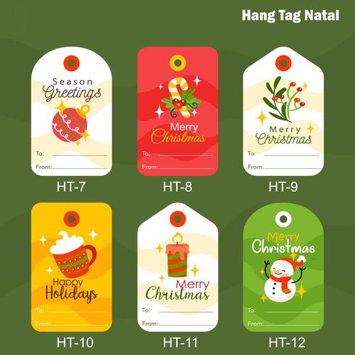 Jual Hangtag Kartu Ucapan Natal Hang Tag Merry Christmas Hampers HT7 ...