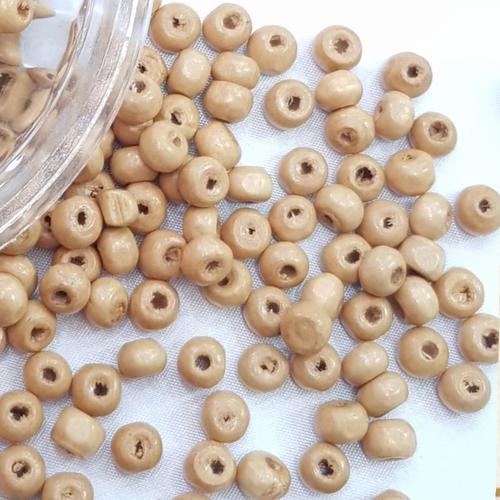 Jual Manik Monte Kayu Bulat/Parel Kayu 6mm Natural/Manik Manik/DIY ...