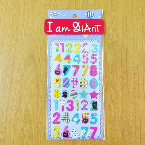 Jual [ANG-8] sticker timbul angka stiker dekorasi - Jakarta Barat - I ...