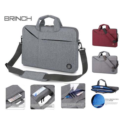 Jual Tas Laptop Selempang BRINCH Slim Messenger Bag 14 inch - grey ...