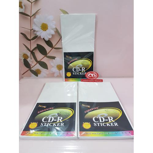 Jual Sticker Label CD / DVD Champion Printable HVS Putih - Kota Manado ...