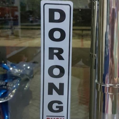 Jual sign label sticker dorong tarik pintu - door sign pull push ...