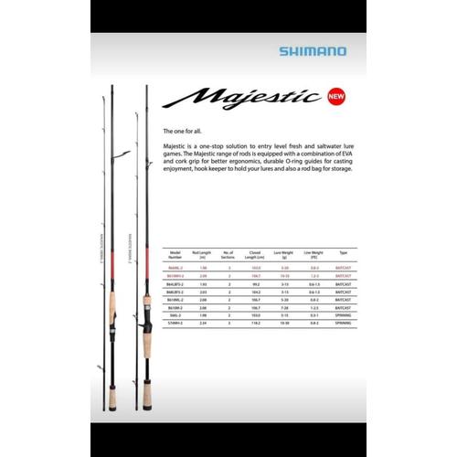 Jual Rod Joran Shimano Majestic B68L-BFS2 Baitcasting - Jakarta Barat - R2 Sport Fishing | Tokopedia