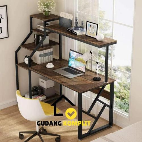 Jual Meja Belajar Meja Kerja Kekinian Rak Tingkat Rangka Besi Minimalis ...