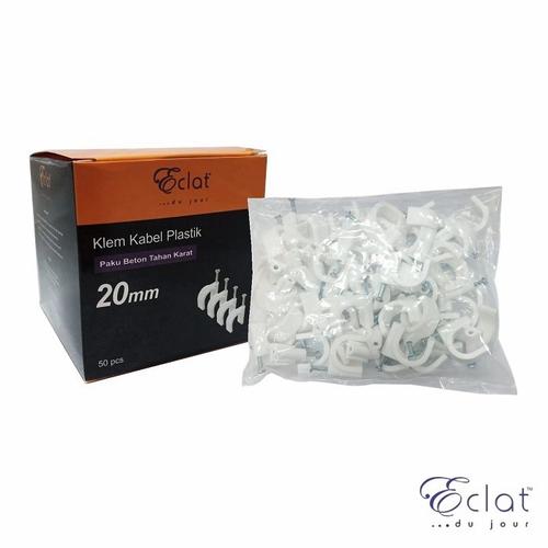 Jual klem clamp paku beton kabel pipa listrik eclat 20 mm 20mm miri ...