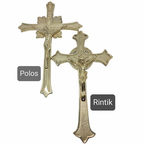 Jual Salib Dinding salib gantung Yesus INRI Kuningan - polos - Kab ...