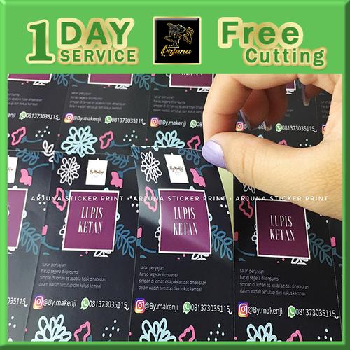 Jual SPC 5 1-7 Arjuna Cetak Stiker Chromo Kotak Label Makanan Print ...