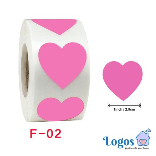 Promo Sticker Heart shaped Love Sticker stiker hati label seal wedding ...