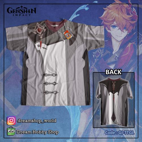 Jual Kaos Fullprint Anime Game Genshin Impact Tartaglia Childe ...