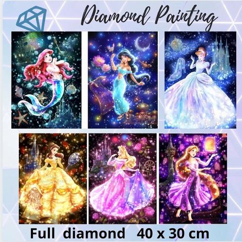 Jual DIY DIAMOND PAINTING DISNEY CASTLE CRAFT ART MANIK - random - Kota ...