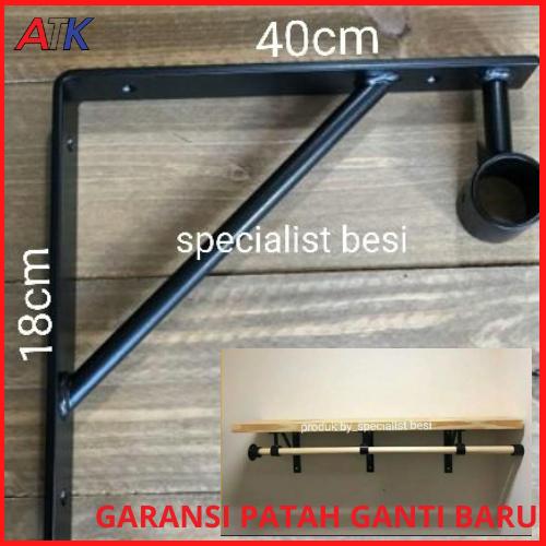Jual Rak Ambalan Dinding Besi Penyangga Tempel Siku Rak Besi Siku Pipa ...