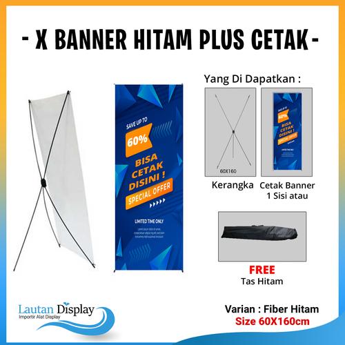 Jual Stand Banner Spanduk Standing Poster X Baner 60x160 cm Plus Cetak ...
