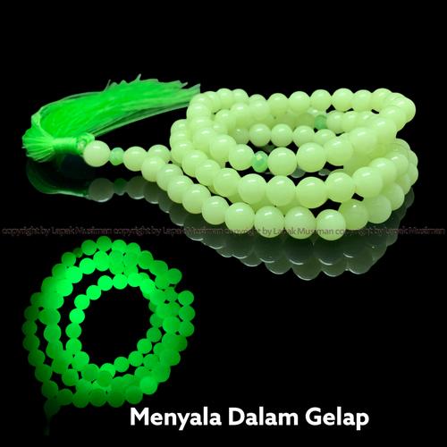 Jual Tasbih Batu Fosfor 99 Butir 8mm 10mm Menyala Dalam Gelap Asli batu ...