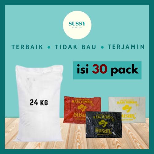 Jual GROSIR Kantong Plastik Kresek Raja Jumbo Uk 50 SUSAN Hitam - Hitam ...