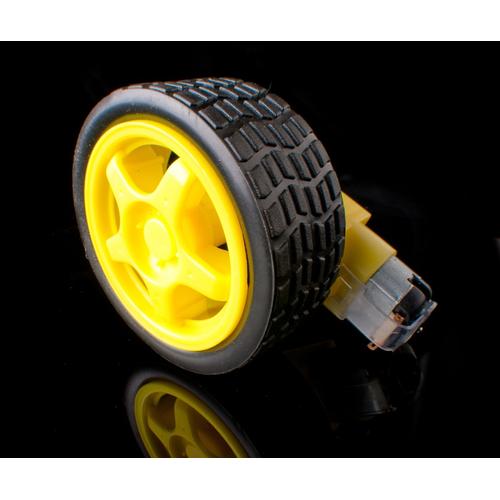 Jual DC Gear Motor dengan ban Tyre Gear Motor Set Arduino - Jakarta ...