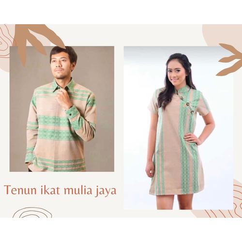 Jual Couple batik seser dress dan kemeja tenun premium - Kab. Jepara - Tenun Ikat Mulia Jaya ...