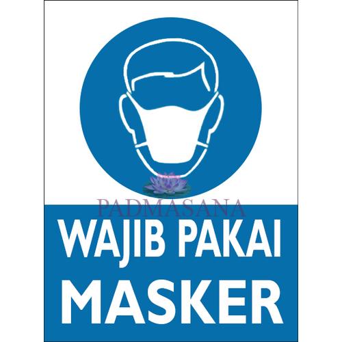 Jual TPS-008 Papan tanda sign hiasan dinding walldecor wajib pakai ...