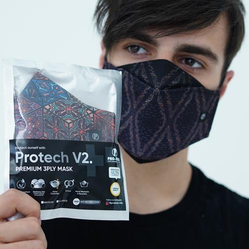 Jual MASKER KAIN PROTECH V2 PREMIUM 3 PLY MASK MOTIF - Jakarta Barat ...