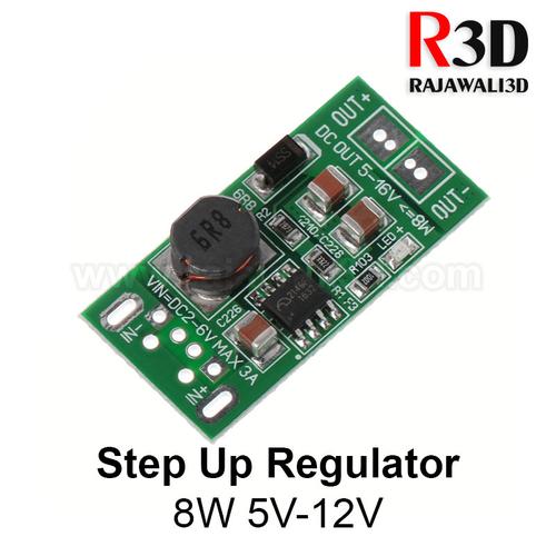 Jual Step Up Regulator Module DC-DC 8W 5V-12V 3A DC Boost Converter ...