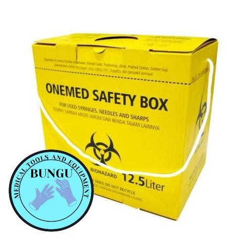 Jual safety box onemed 12,5 liter tempat sampah jarum suntuk 12,5 liter ...
